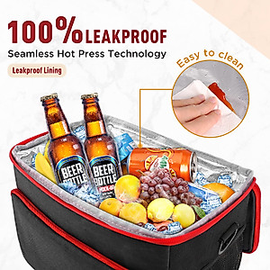 EASYFUN Adult Lunch Box for Men & Women Insulated Large Lunch Bag with Adjustable Shoulder Strap, Leak Proof Reusable Lunch Cooler Tote Bag