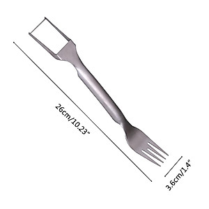 MIXCUT 2 in 1 Watermelon Slicer Fork Stainless Steel Cutter - Kids Fascinated Melon Cuber Cutting Tool - Carving and Cutting Utili Sliver