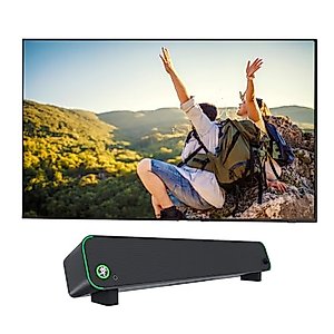 Samsung QN55QN90CAFXZA 55 Inch Neo QLED Smart TV with 4K Upscaling with a CR-STEALTHBAR Desktop Soundbar with Bluetooth (2023)
