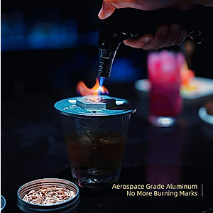 Pro Bourbon Cocktail Smoker Set with Torch- Chip- The Unique Metal Chimney Drink Smoker Kit - Infuse Whisky Wine -Gift for Men/Dad/Husband