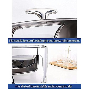 Stainless Steel Chafing Dishes, Electric Food Buffet Warmer, Rectangular Catering Chafer Warmer Set with Removable Warming Trays for Parties and Buffet 9L