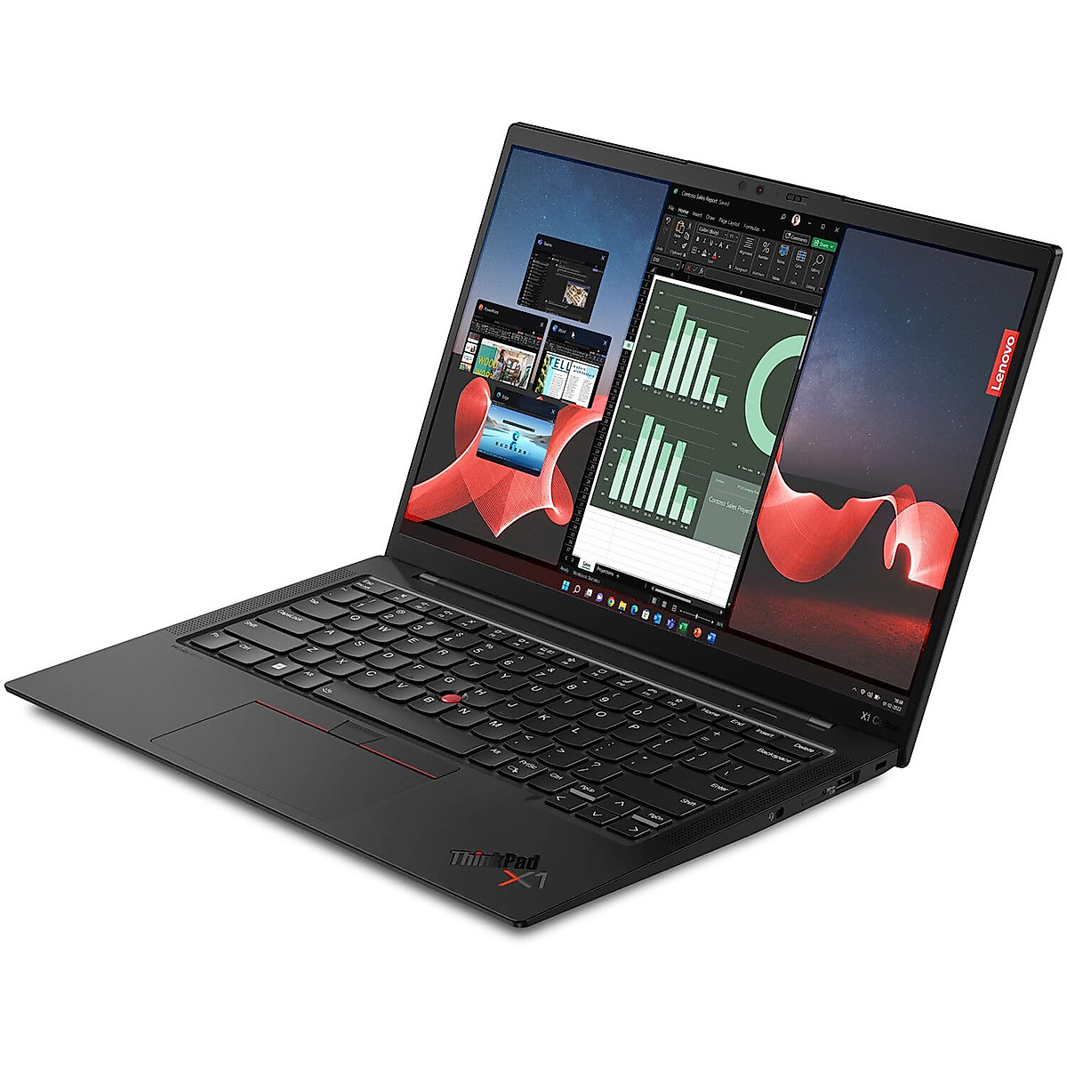 Lenovo ThinkPad X1 Carbon Gen 9 14" FHD+ (Intel 4-Core i7-1185G7 vPro, 32GB RAM, 1TB SSD) Business Laptop, Thunderbolt 4, Backlit, Fingerprint, 3-Year Warranty, Webcam, Wi-Fi 6, IST Cable, Win 11 Pro