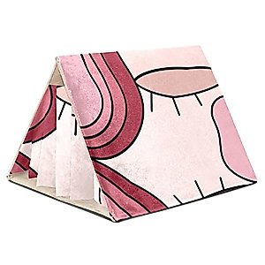 Y-DSIWX Guinea Pig House Bed, Rabbit Large Hideout, Small Animals Nest Hamster Cage Habitats Girl Pink Abstract