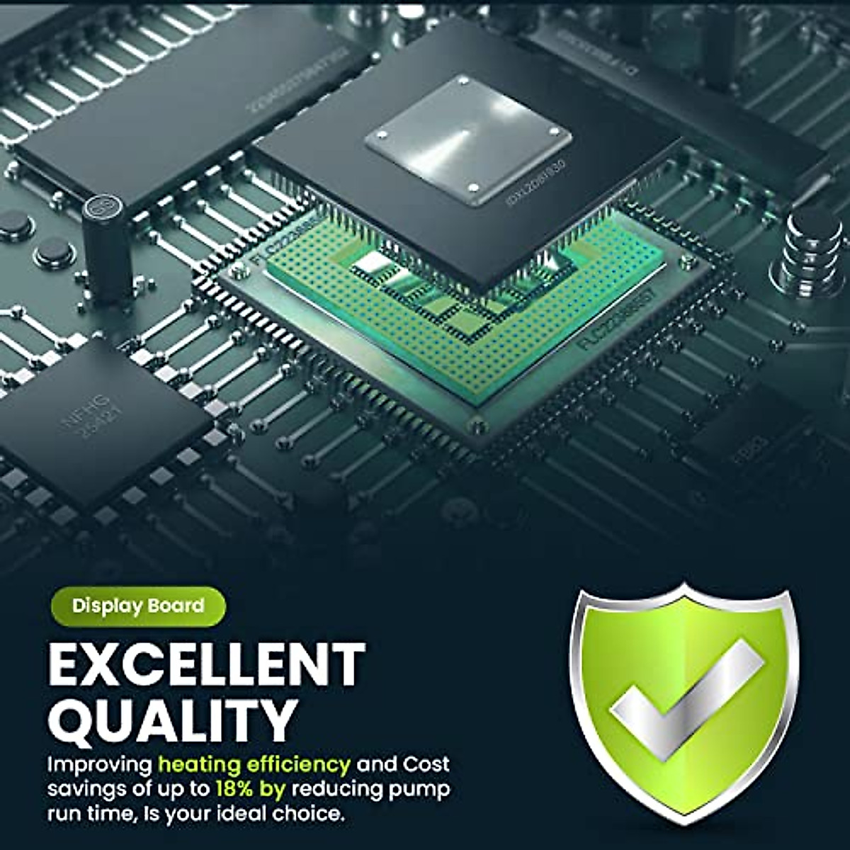 IDXL2DB1930 Display Board Replacement for Hayward H350FDP, Universal H-Series Induced Draft Heater Models H250IDL2, H350IDL2, and H400IDL2