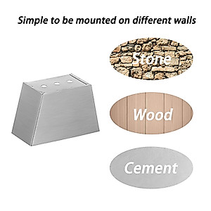 Luwanburg Outdoor Stainless Steel Beer Bottle Cap Catcher Wall Mounted with Drainage Holes (Brushed Silver)