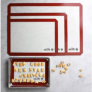 New Star Foodservice 36596 Commercial Grade Silicone Baking Mat Non-Stick Pan Liner, 17 x 25 inch (Full Size)