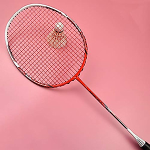 LANGNING Badminton Rackets Set of 2, Upgrade Carbon Lightweight Aldult Badminton Racket for Professional Athletes Training and Competition (3bells)