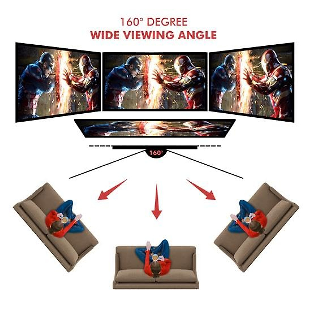 Pyle Projector Screen with Stand - 100" 16:9 HD 4K Portable Lightweight Freestanding Foldable Indoor Outdoor Movie Projection Display with Frame for Home Theater