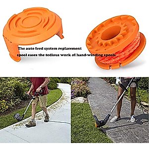 Trimmer Spool Line for Worx，Edger Spool Compatible with Worx trimmer spools Weed Eater String,Trimmer Line Refills 0.065 inch for Electric String Trimmers，Weed Wacker Spool Replacement Parts