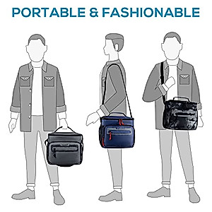 TOURIT Lunch Bag for Men Insulated Lunch Box for Men Leakproof Reusable Lunch Cooler Bag for Work, Office, Outdoor, Picnic, Black