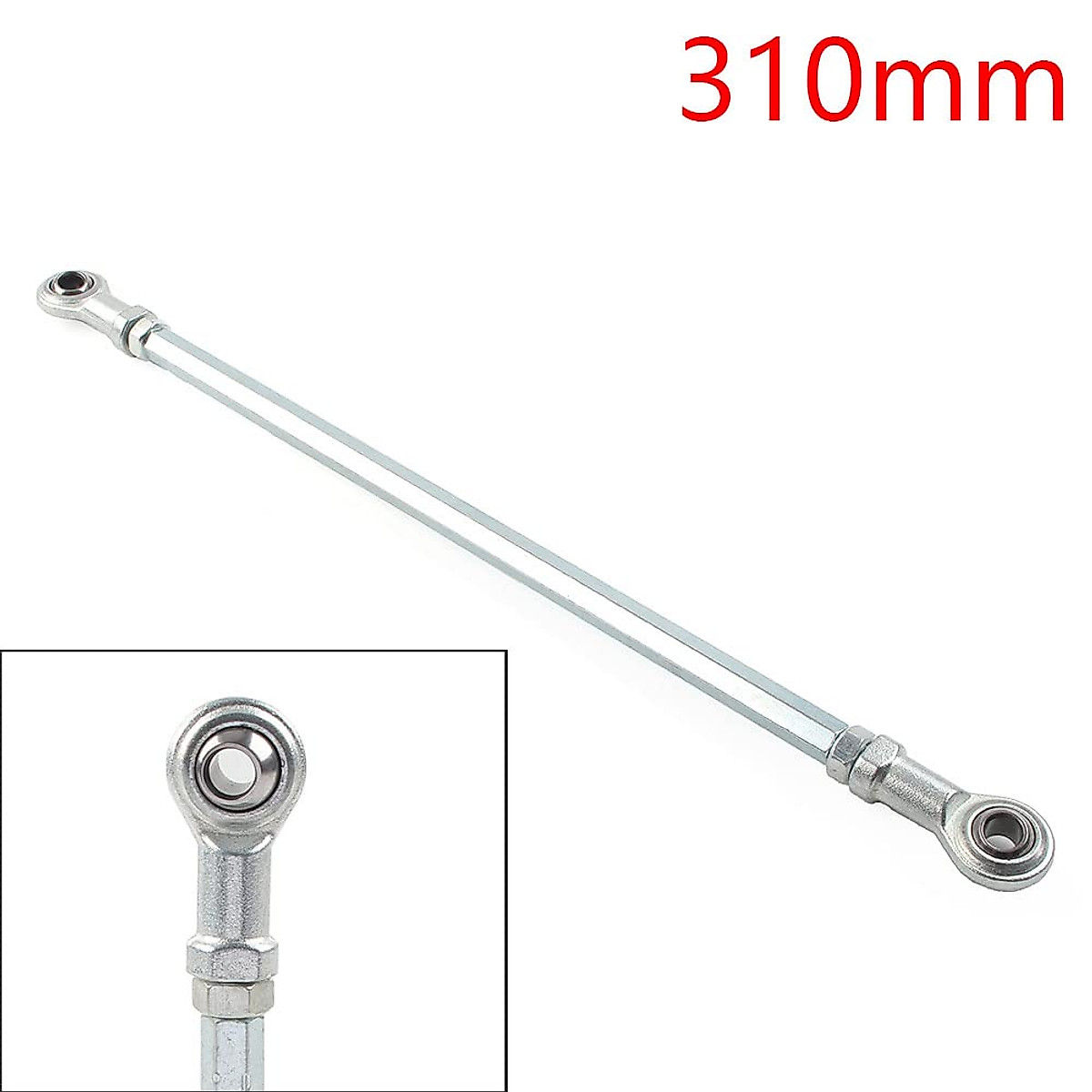 Yuejing 310mm Steering Tie Rod kit Ball Joint M8 Ball Joiner Bolt Tie Rod for 50cc 70cc 90cc 110cc 125cc 200cc 250cc Quad Dirt Bike ATV Go Kart