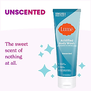 Lume Acidified Body Wash - 24 Hour Odor Control - Removes Odor Better than Soap - Moisturizing Formula - Formulated Without SLS or Parabens - OB/GYN Developed - 8.5 ounce (Unscented)