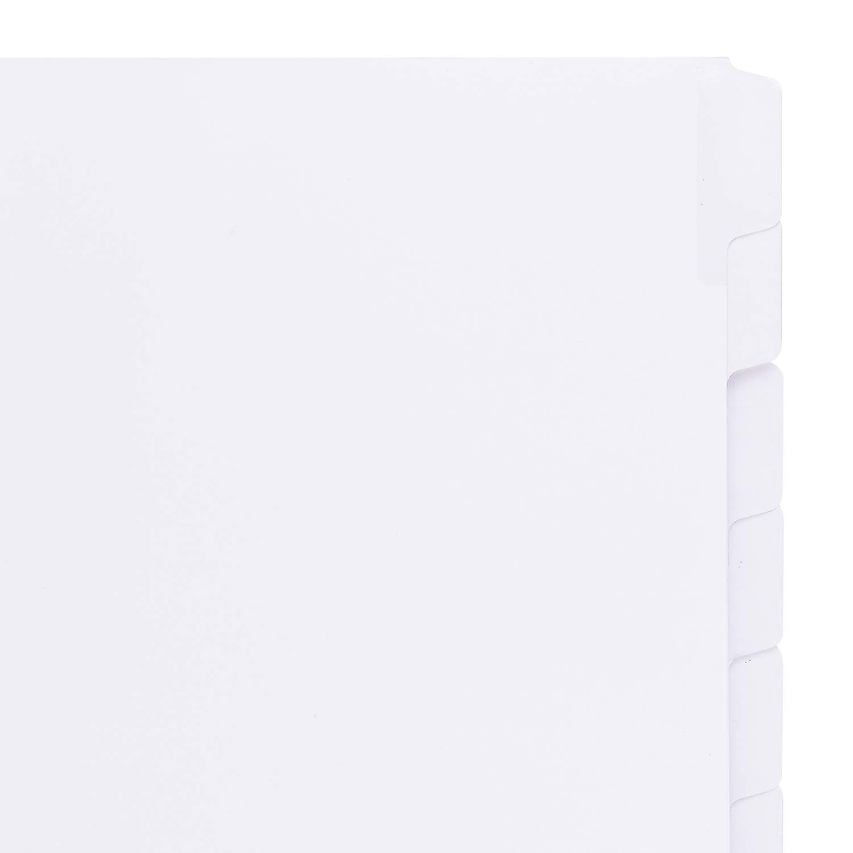 Amazon Basics 8-Tab Binder Divider, White Label Dividers with Easy Peel, 4-Pack