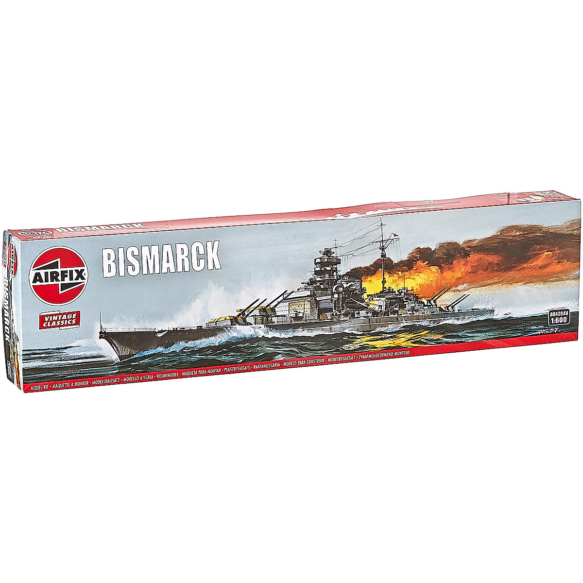Airfix Bismarck 1:600 Vintage Classics Military Naval Ship Plastic Model Kit A04204V