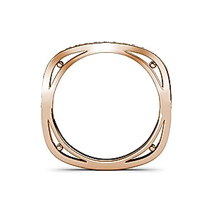 TriJewels Red Garnet & Natural Diamond Engagement Ring & Wedding Band Set 1.25-1.29 ctw 14K Rose Gold.size 9.0