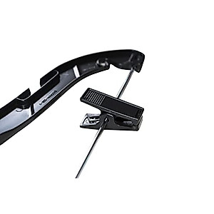 NAHANCO 2500PCBHHU Plastic Suit Hangers, Heavy Weight, Black Hook with Plastic Clips, Home Use, 17", Black (Pack of 25)