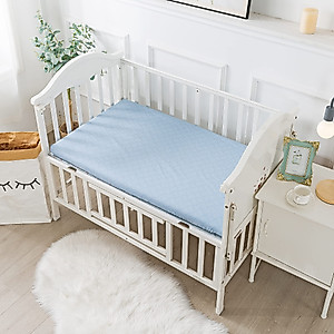 Soul & Lane Space Baby Bedding Crib Set for Boy (Set of 3 - Space Baby Quilt, Crib Fitted Sheet for Boys, and Changing Pad Cover): Washable Space Crib Set, Reversible White and Blue Crib Bed Set