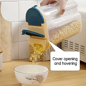 Food Storage Container with Pour Spout and Lids Airtight Clear Storage for Kitchen and Pantry Portable Organizer for Spaghetti Rice Cooker Pasta Cereal Spices Dry Goods Coffee Beans Sugar