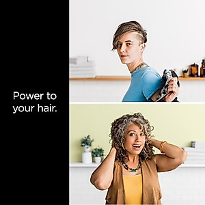 Shark HD120BRN Blow Dryer HyperAIR Fast-Drying with IQ 2-in-1 Concentrator, Styling Brush, and Curl-Defining Deep Diffuser Attachments, Ionic, No Heat Damage, for All Hair Types, Stone