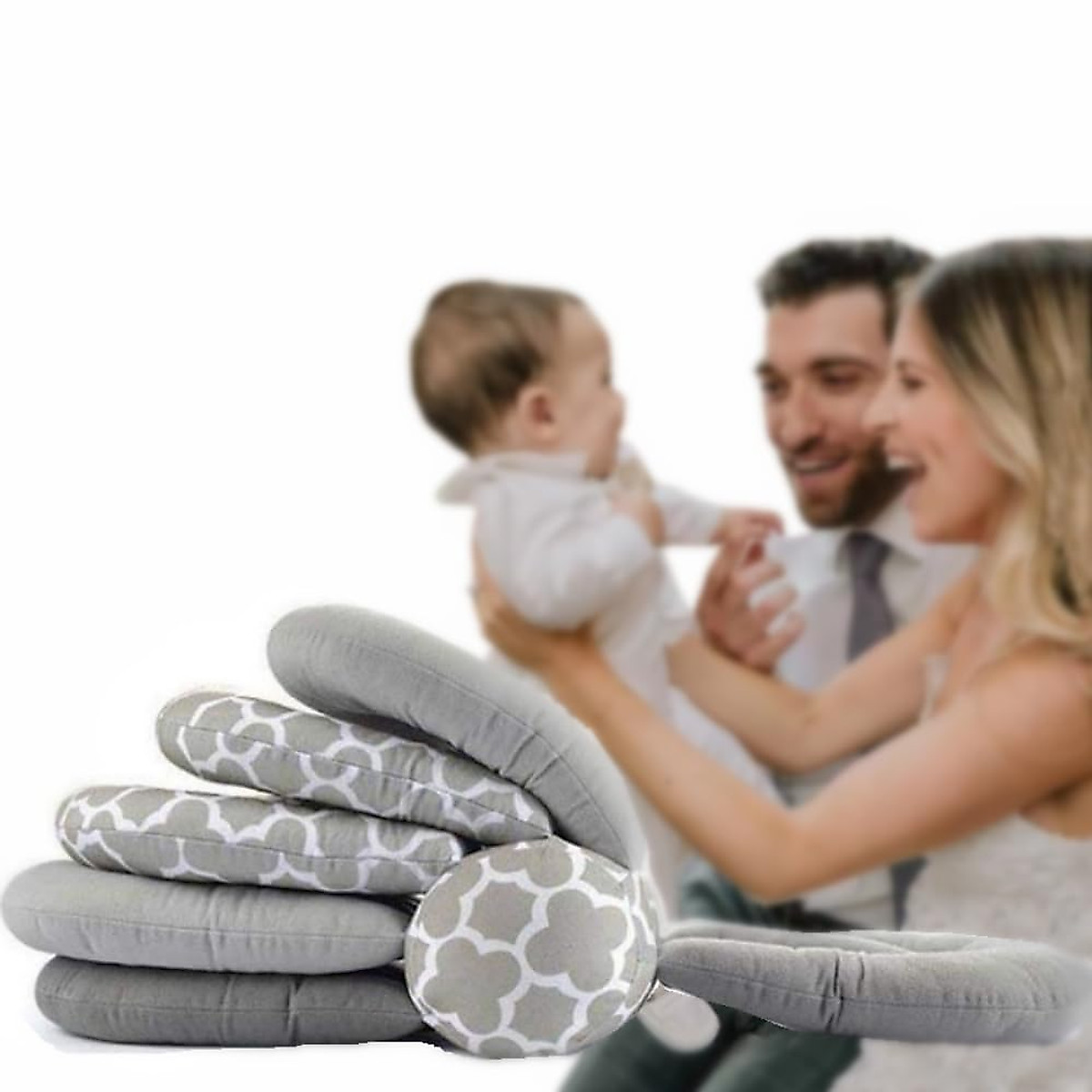 VUPUPYBaby Breastfeeding Pillow Nursing Pillow,Best for Mom,Adjustable Height Polyester Proper (Gray)