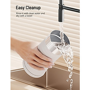 Milk Frother, 4-in-1 Milk Frother and Steamer, Frother for Coffee, Hot & Cold Foam Maker for Latte, Cappuccino, Macchiato, Electric Milk Frother Warmer with Silent Operation & Auto Shut-off (White)