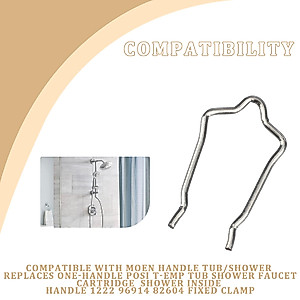 96914 Retaining Clip for Moen and Posi Temp Single Handle Tub and Shower Valves, Replacement for 96914, 82604, 1222 Mixer Cartridges, Shower Mixer Handle Replacement Part,pack of 3