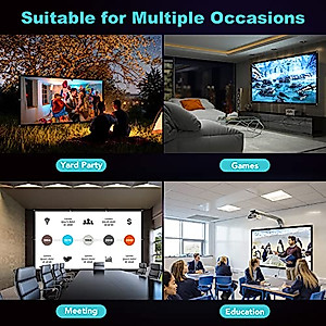 Projector Screen 100 inch, COI Outdoor Movie Screen 16:9 Foldable and Anti-Crease，Portable Projector Screen for Home Theater Outdoor Indoor Support Double Sided Projection