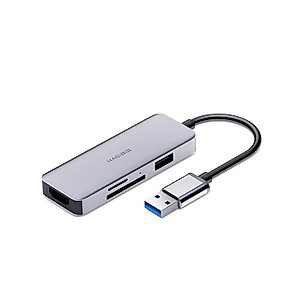 Hagibis USB 3.0 to HDMI Adapter USB Hub Video Converter HD SD/Micro SD Card Reader Docking Station for Mac OS Windows 10/8.1/8/7