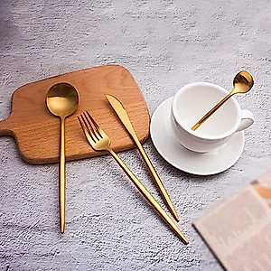 4pcs Tableware Stainless Steel Knife Fork And Spoon Set For Restaurant Kitchen Home Party Wedding Cutlery Set (2 Colors)