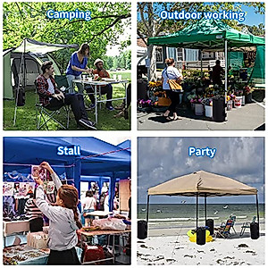 Winsper Canopy Weights Bag, 176 LBS Tent Weights Set of 4-20L Heavy Duty Portable Water/Sand Weights Strong Windproof for Pop up Canopy, Tent, Gazebo, Shelter Upgraded (Black-20L)