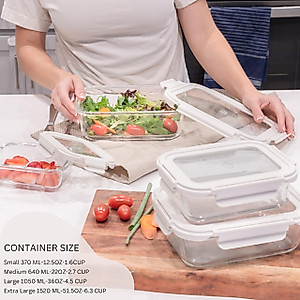 Practical Human 8-Piece Glass Meal Prep Set: Airtight Snap-Lock Lids for Easy Storage—Microwave, Oven, Freezer & Dishwasher Safe!