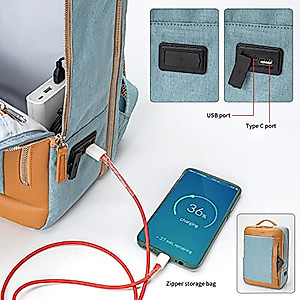 NOBLEMAN Business Smart Backpack Waterproof Laptop Backpack Travel Durable Daypack (Aqua)