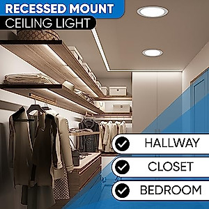 Solar Flush Mount Ceiling Lights - Remote Controlled Skylights Hybrid (2 Sets)