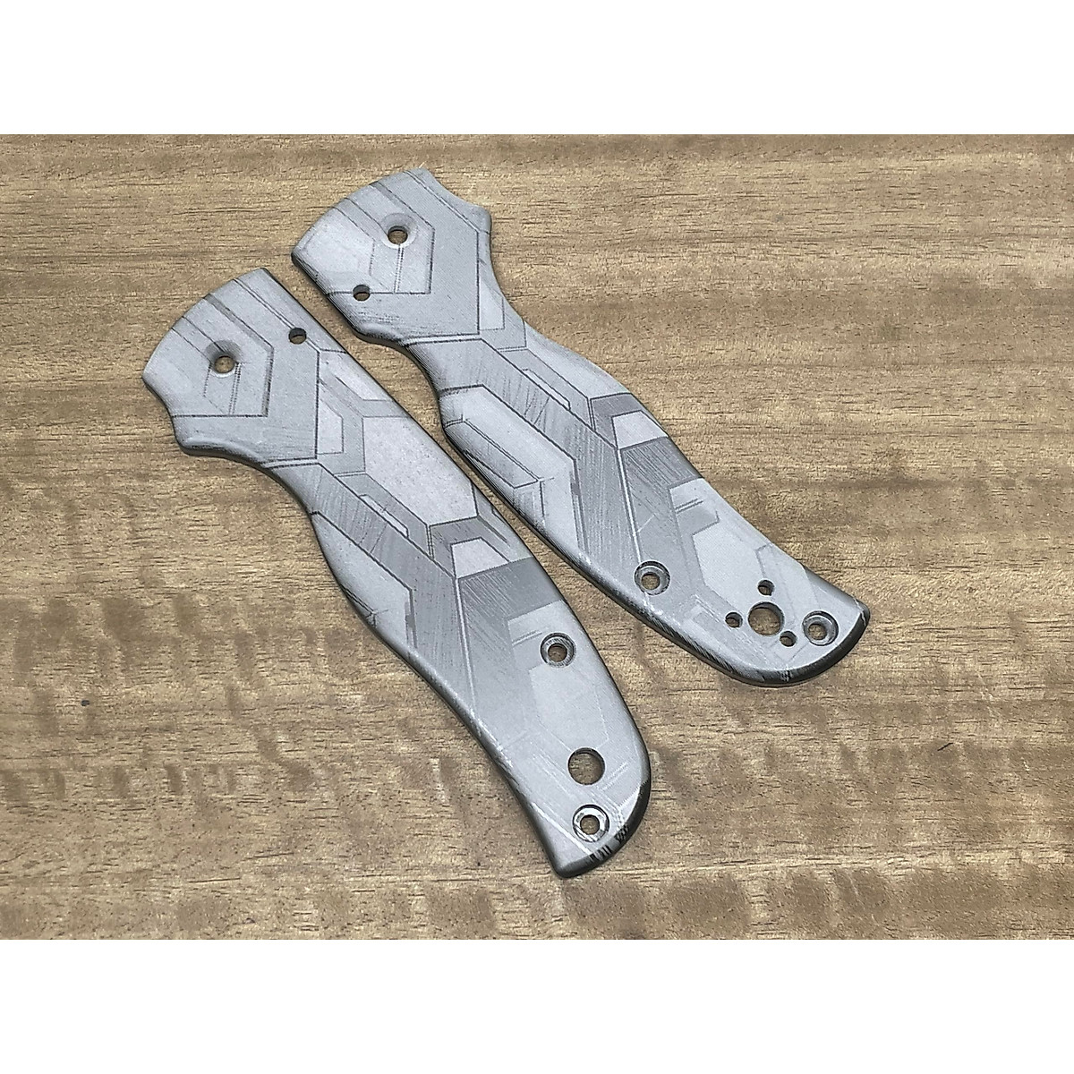 FALCON engraved Zirconium Scales for SHAMAN Spyderco