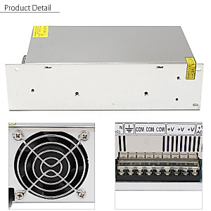 36V 27.8A 1000W Universal Regulated Power Supply Driver for CCTV Camera LED Strip AC 100-140V Input to DC 36V Temperature controled Fan