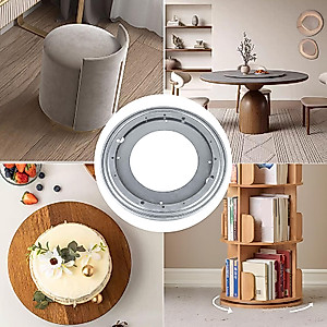 HSTECH 12 inch Lazy Susan, 800lbs Rotating Bearing Plate Heavy Duty for Rotating Table, Book Case, Serving Tray, Crafts Stand, Potted Plants, Shoe Rack(360˚ Rotation)