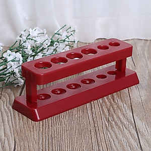 Plastic Test Tube Rack,1pc Test Tube Holder 6 Holes Laboratory Test Tube Rack Holder Red Stand Burette Stand Shelf for Test Tubes