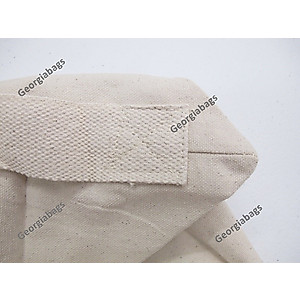 Georgiabags Heavy Canvas House Laundry Bags with Shoulder Strap, Available in Small, Medium and Large Sizes (1, Large)