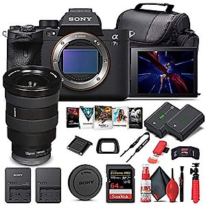 Sony Alpha a7S III Mirrorless Digital Camera (Body Only) (ILCE7SM3/B) + Sony FE 16-35mm Lens + 64GB Memory Card + NP-FZ-100 Battery + Corel Photo Software + Case + External Charger + More (Renewed)