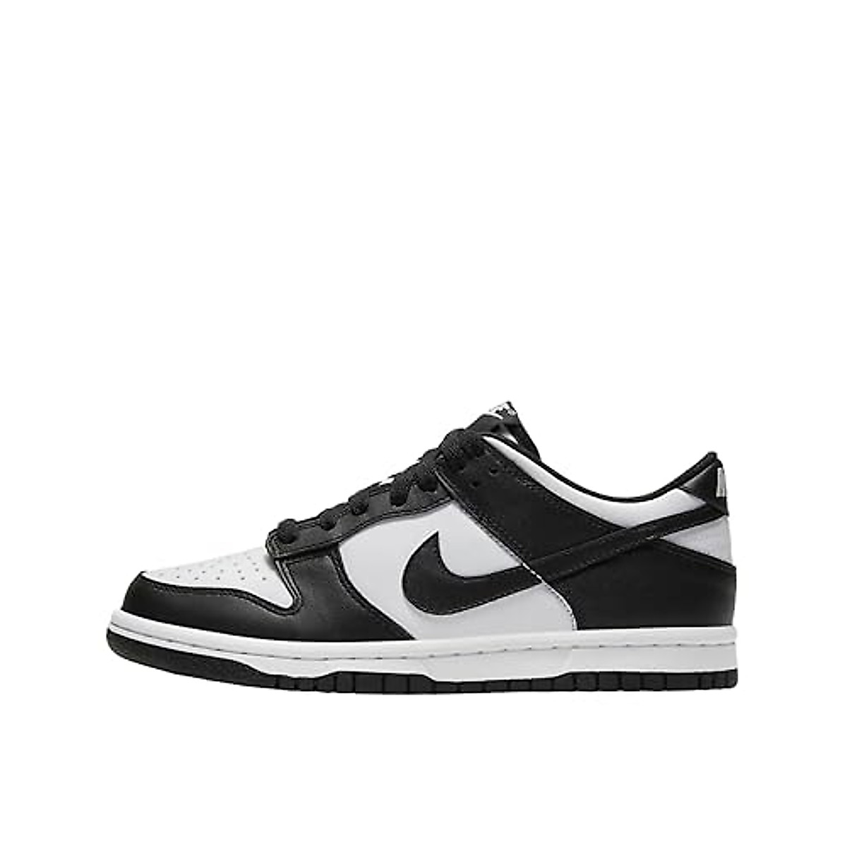 NIKE Boy's Dunk Low Basketball Shoe, White/Black/White, 6 Big Kid