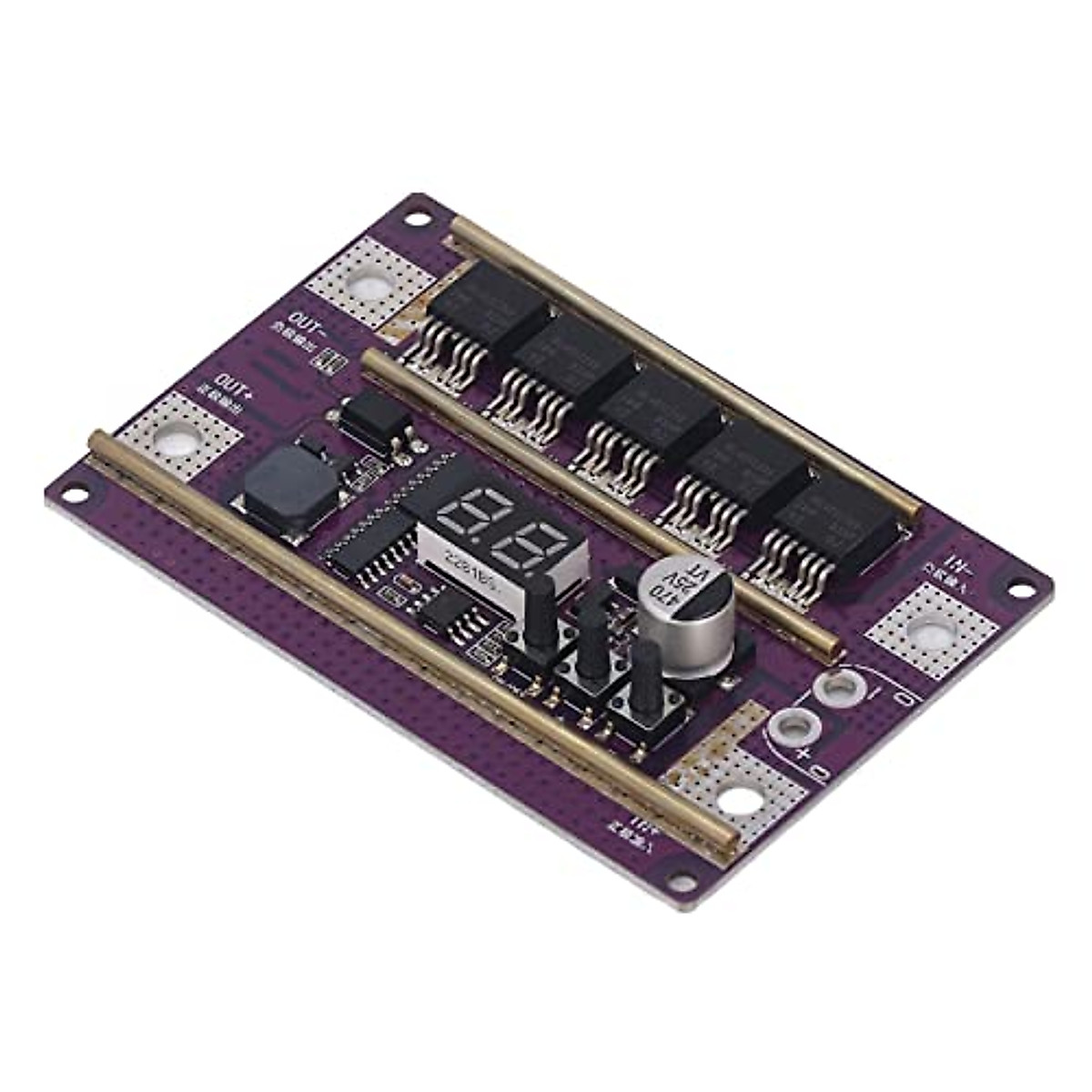 Spot Welder Board, 99 Gears Adjustable Precise High Power Output Digital Display 12V DIY Spot Welding Machine for Equipment