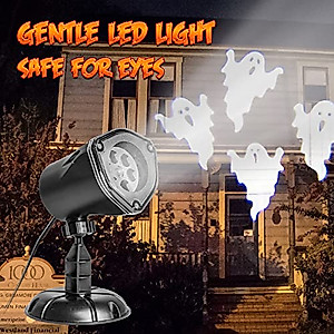 PEIDUO Halloween LED Projector Ghost Rotating Projectors Lights Waterproof Outdoor Landscape Decorative Lighting for Patio, Garden, Halloween, Wedding, Party