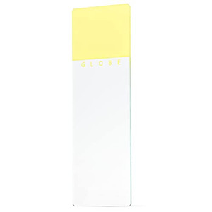 Globe Scientific 1324Y Glass Microscope Slide, 25 x 75mm Size, Ground Edges with Safety Corners, Yellow Frosted (1,440 slides)