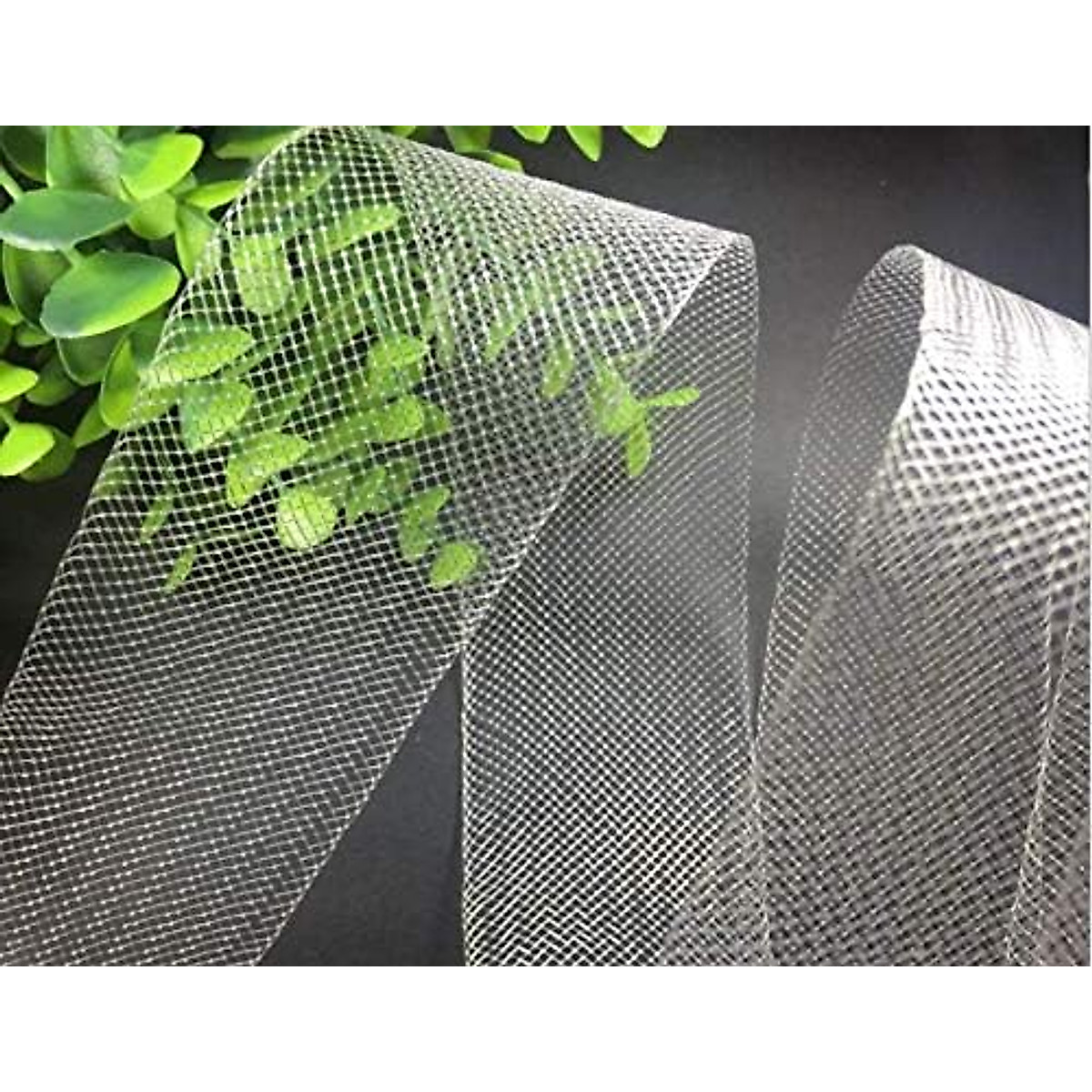 Teemico 50 Yards Stiff Polyester Horsehair Braid for Polyester Boning Sewing Wedding Dress Dance Formal Dress Accessories (White, 2 inch)