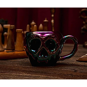 Disney Villains Evil Queen Poison Apple Iridescent Electroplated 3D Sculpted Ceramic Mug | Large 20-Ounce Coffee Cup