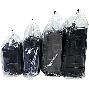 Set of 5 Plastic Storage Bags for Luggage Storage, Pillow Bag, Rug Bag Plastic Drawstring Bags for Suitcase Storage, Attic Storage Bags. Quality Large Plastic Storage Bag (Large)