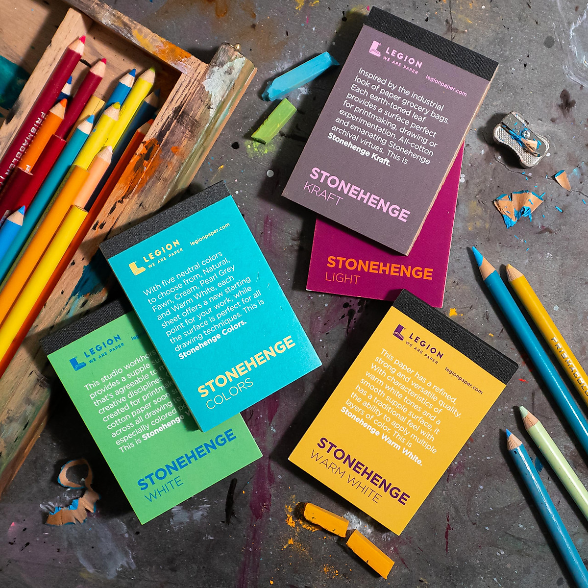 Stonehenge 100% Cotton Medium Weight Mini Pad, Kraft, 2.5 x 3.75 inches, 250gsm, 15 Sheets for Dry Media