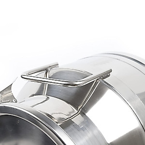 LOYALHEARTDY 20 L /5.3 Gallon 304 Stainless Steel Milk Can, Heavy Duty Milk Transport Cans with Sealed Lid Jug Milk Jug for Milk Storage Transportation (US Stock)