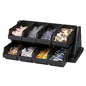 Cambro 8RS8110 Versa Black 8-Bin Organizer Rack Case of 1