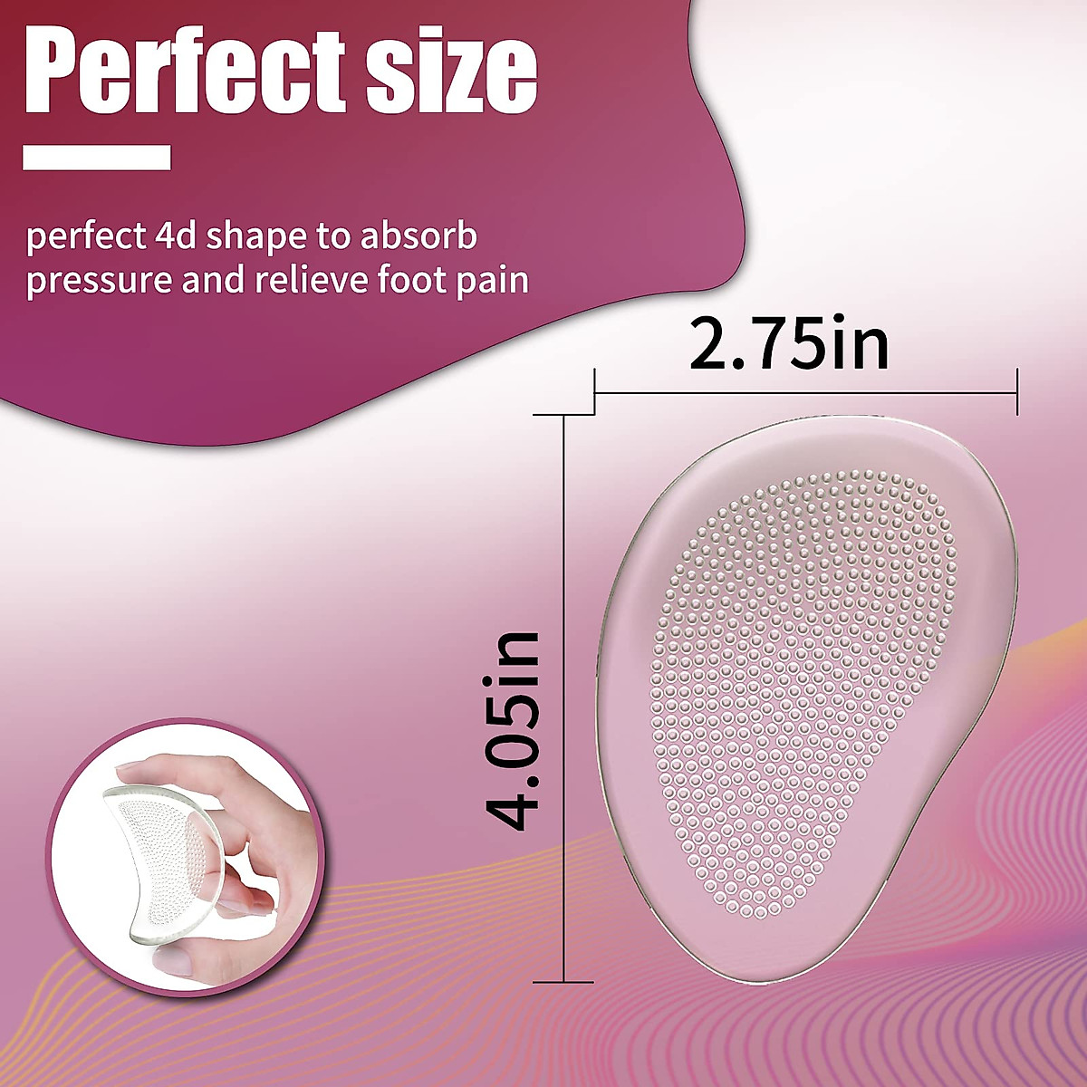 Ball of Foot Cushions,Heel Inserts for Women,Gel Shoe Inserts.